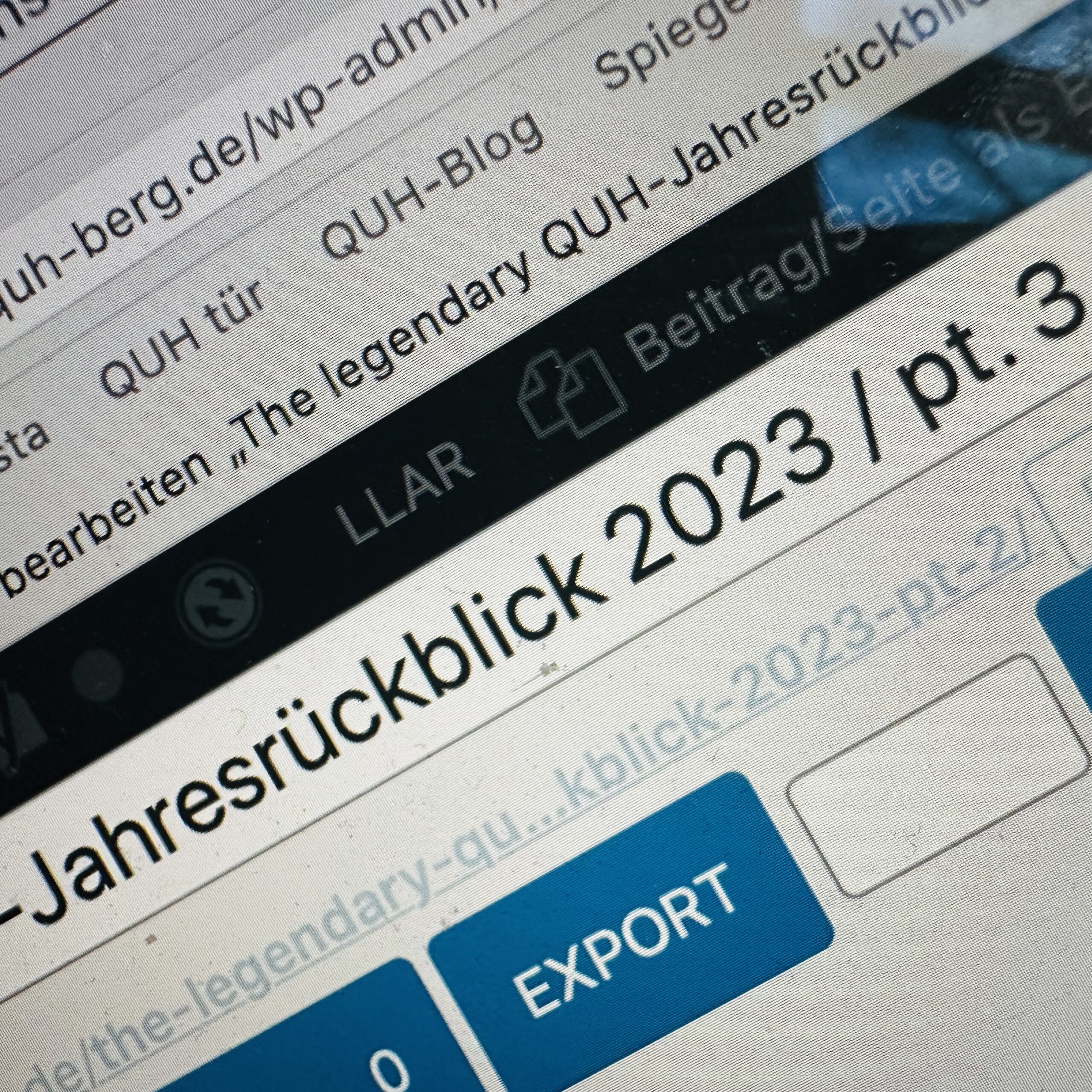 The legendary QUH-Jahresrückblick 2023 / pt. 3 - QUH